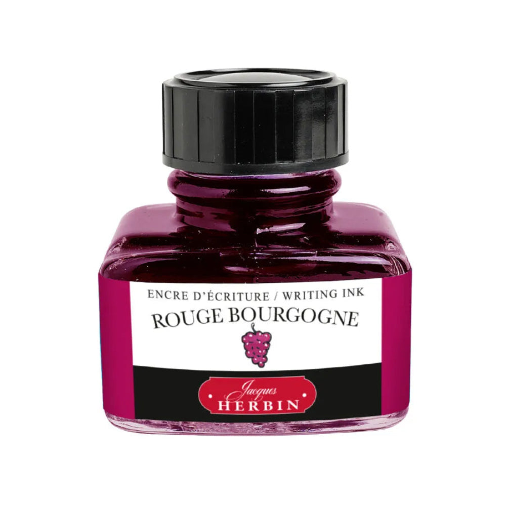 Jacques Herbin Ink - Rouge Bourgogne (Burgundy Red) 30ml — Pulp Addiction