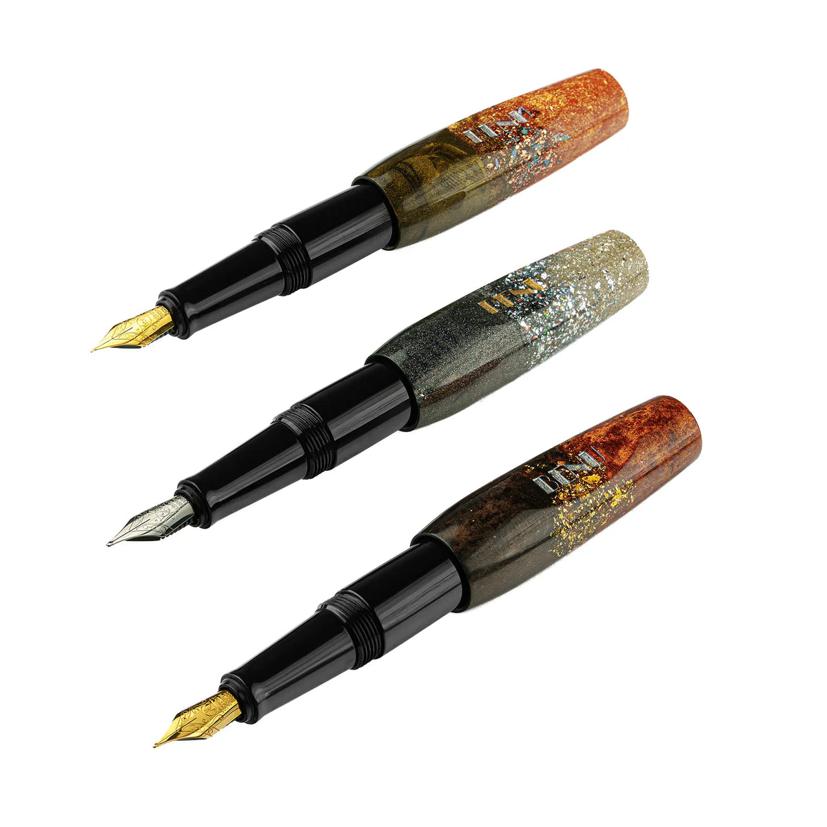 BENU Pixie Fountain Pen Set - Metallic Dust (Set of 3) — Pulp Addiction