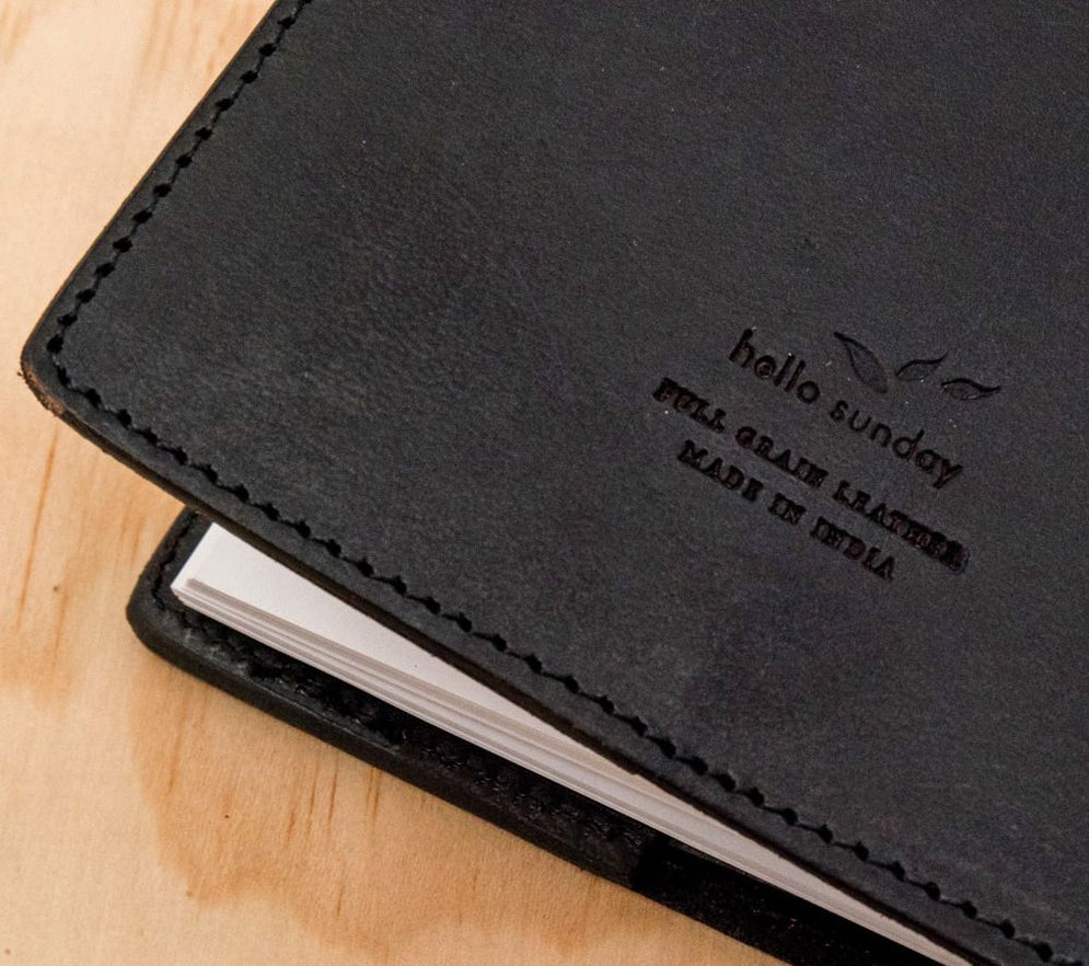 Apica Leather Notebook Jacket – A6, Black — Pulp Addiction