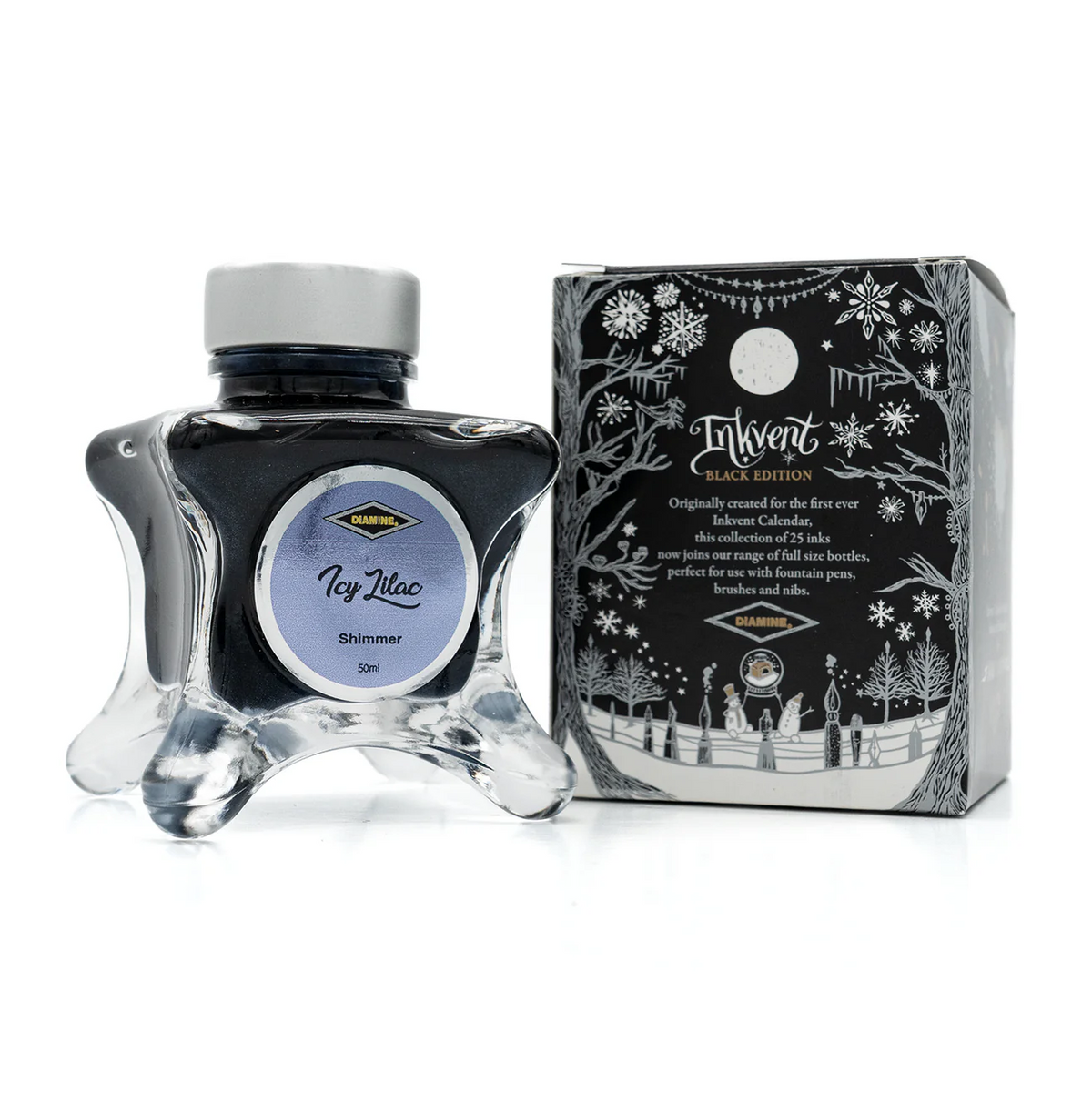 Diamine Black Edition Ink - Icy Lilac Shimmering — Pulp Addiction