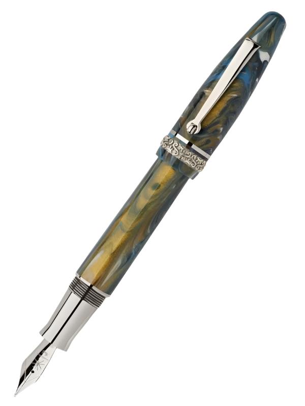Maiora Ogiva Golden Age Fountain Pen - Wind - Palladium Trim - Fine ...