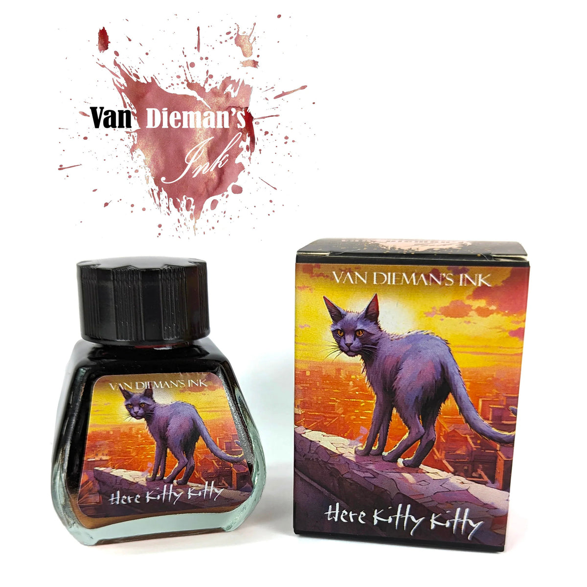 Van Dieman's Feline - Here Kitty Kitty Shimmering Fountain Pen Ink ...