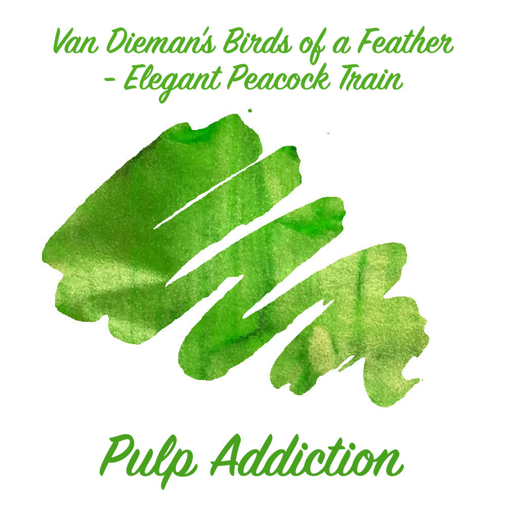 Van Dieman's Birds of a Feather - Elegant Peacock Train - Shimmering ...