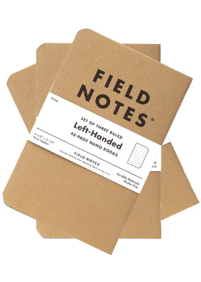 Field Notes Left-Handed Ruled Notebook, Set of 3. Buy Field Notes ...
