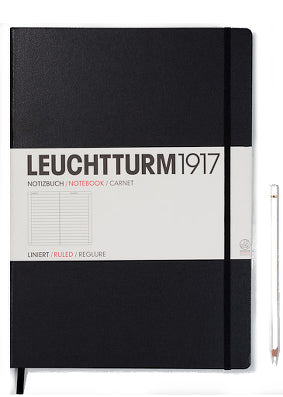 Leuchtturm Black Hard Cover Master A4+ Ruled Notebook Journals. Buy ...