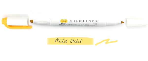 Zebra Mildliner Double Tip Mild Gold Highlighter — Pulp Addiction