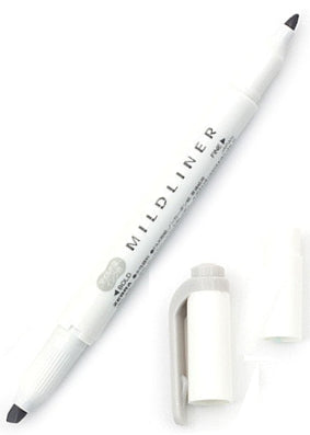 Zebra Mildliner Double Tip Mild Gray Highlighter — Pulp Addiction