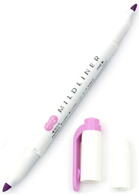 Zebra Mildliner Double Tip Mild Magenta Highlighter — Pulp Addiction
