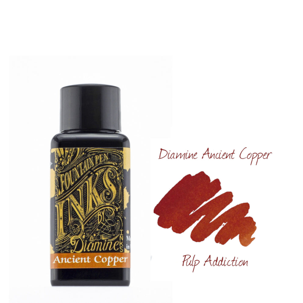 Diamine Fountain Pen Ink - Ancient Copper 30ml Bottle — Pulp Addiction