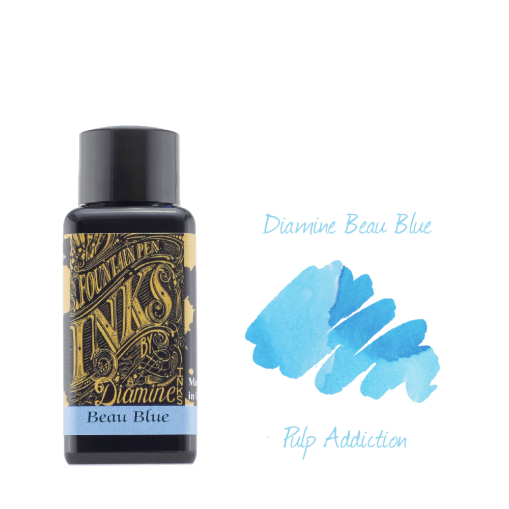 Diamine Fountain Pen Ink - Beau Blue 30ml Bottle — Pulp Addiction