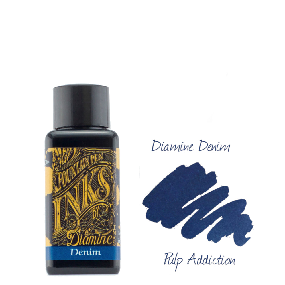 Diamine Fountain Pen Ink - Denim 30ml Bottle — Pulp Addiction