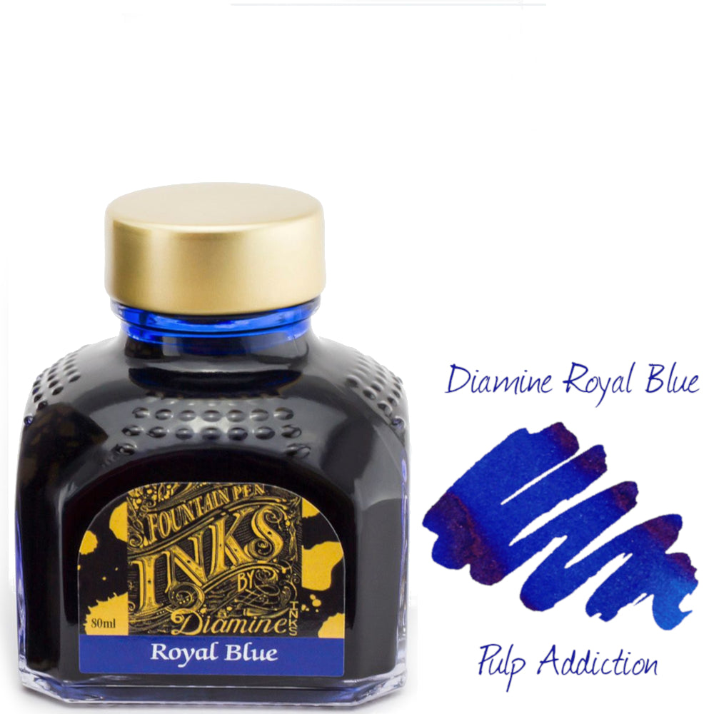 Diamine Fountain Pen Ink - Royal Blue 80ml Bottle — Pulp Addiction
