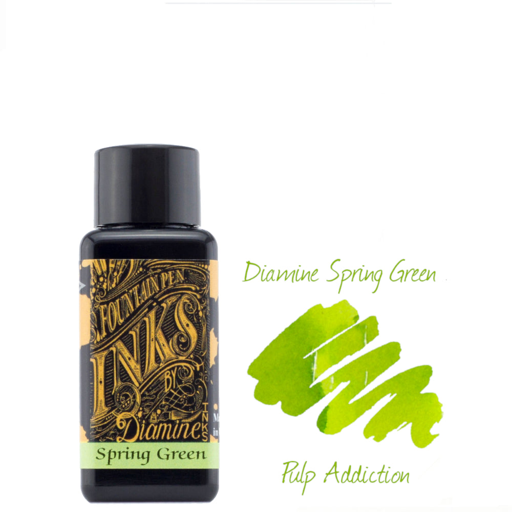 Diamine Fountain Pen Ink - Spring Green 30ml Bottle — Pulp Addiction