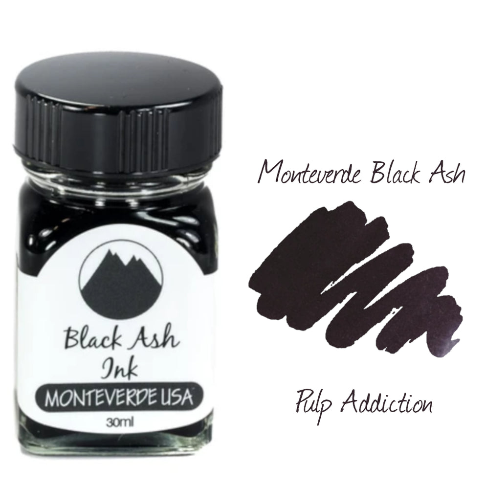 Monteverde 30ml Ink Bottle - Black Ash — Pulp Addiction