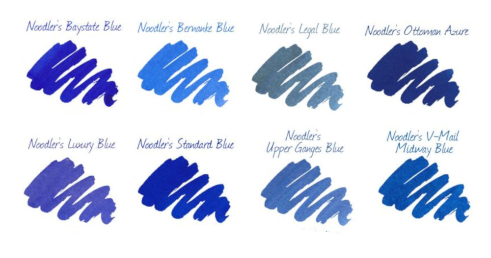 Noodler's Mid Blue Inks Sample Package (8) — Pulp Addiction