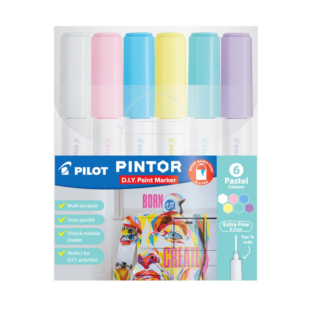 Pilot Pintor Extra Fine Marker - Pastels 6pc Set — Pulp Addiction