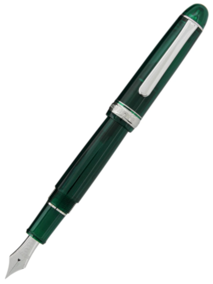 Platinum #3776 Century Fountain Pen - Laurel Green/Rhodium Soft Fine N ...