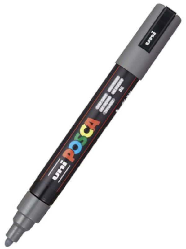 POSCA PC 5M Paint Marker Deep Grey — Pulp Addiction