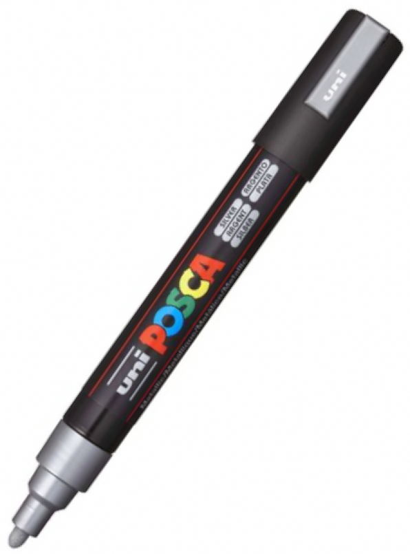 POSCA PC 5M Paint Marker Silver — Pulp Addiction