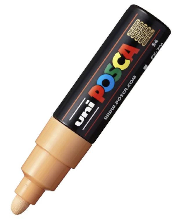 POSCA PC 7M Paint Marker Light Orange — Pulp Addiction