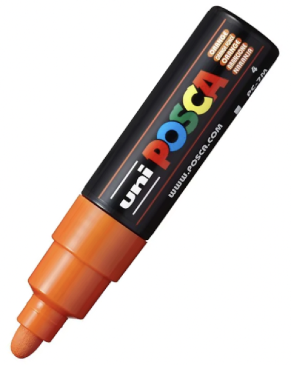 POSCA PC 7M Paint Marker Orange — Pulp Addiction