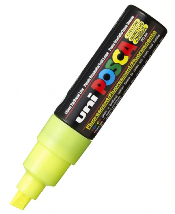 POSCA PC 8K Paint Marker Fluro Yellow — Pulp Addiction