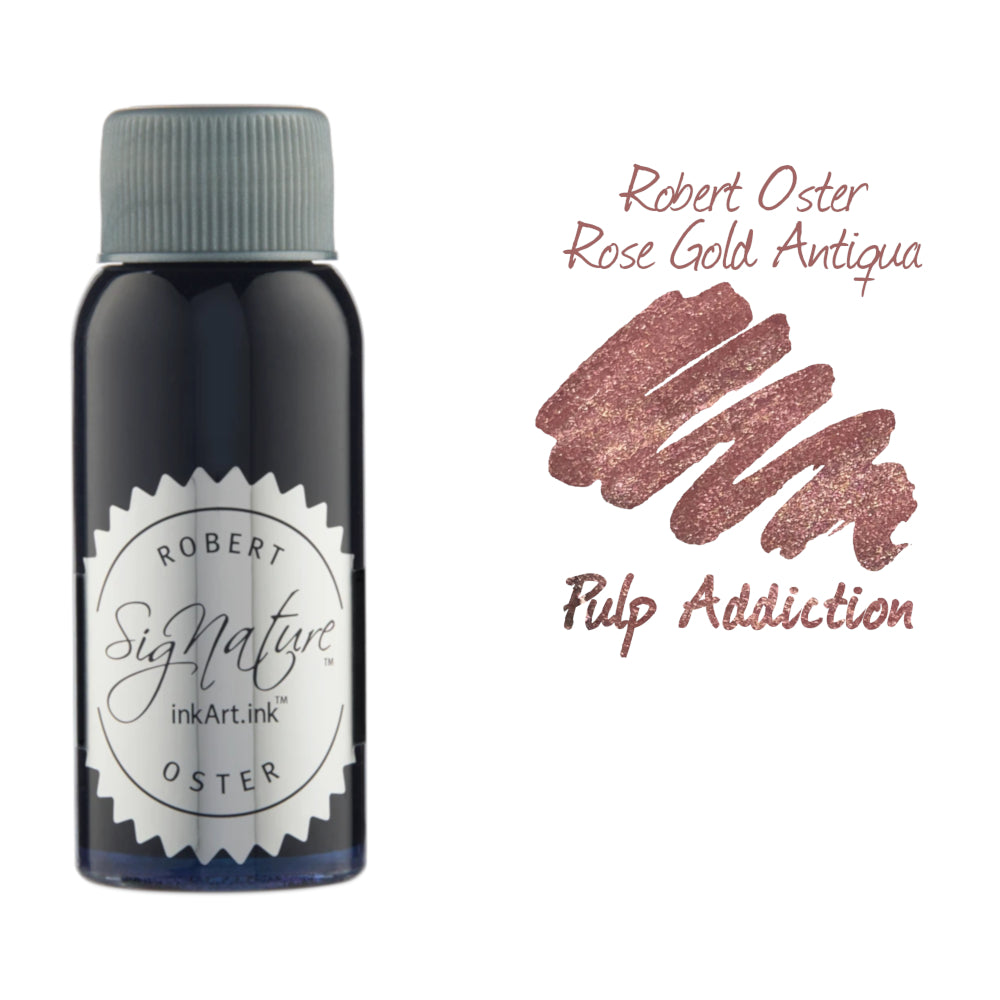 Robert Oster Shake 'N' Shimmy Ink - Rose Gold Antiqua 50ml — Pulp Addiction