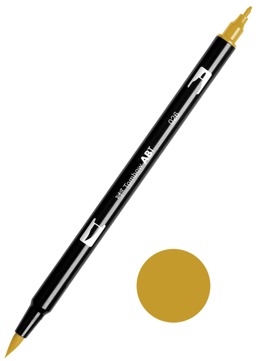 Tombow ABT-026 Yellow Gold Dual Brush Pen — Pulp Addiction