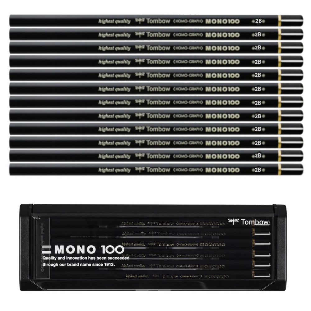 Tombow MONO 100 Pencil - 2B, 12pc Box Set Australia — Pulp Addiction