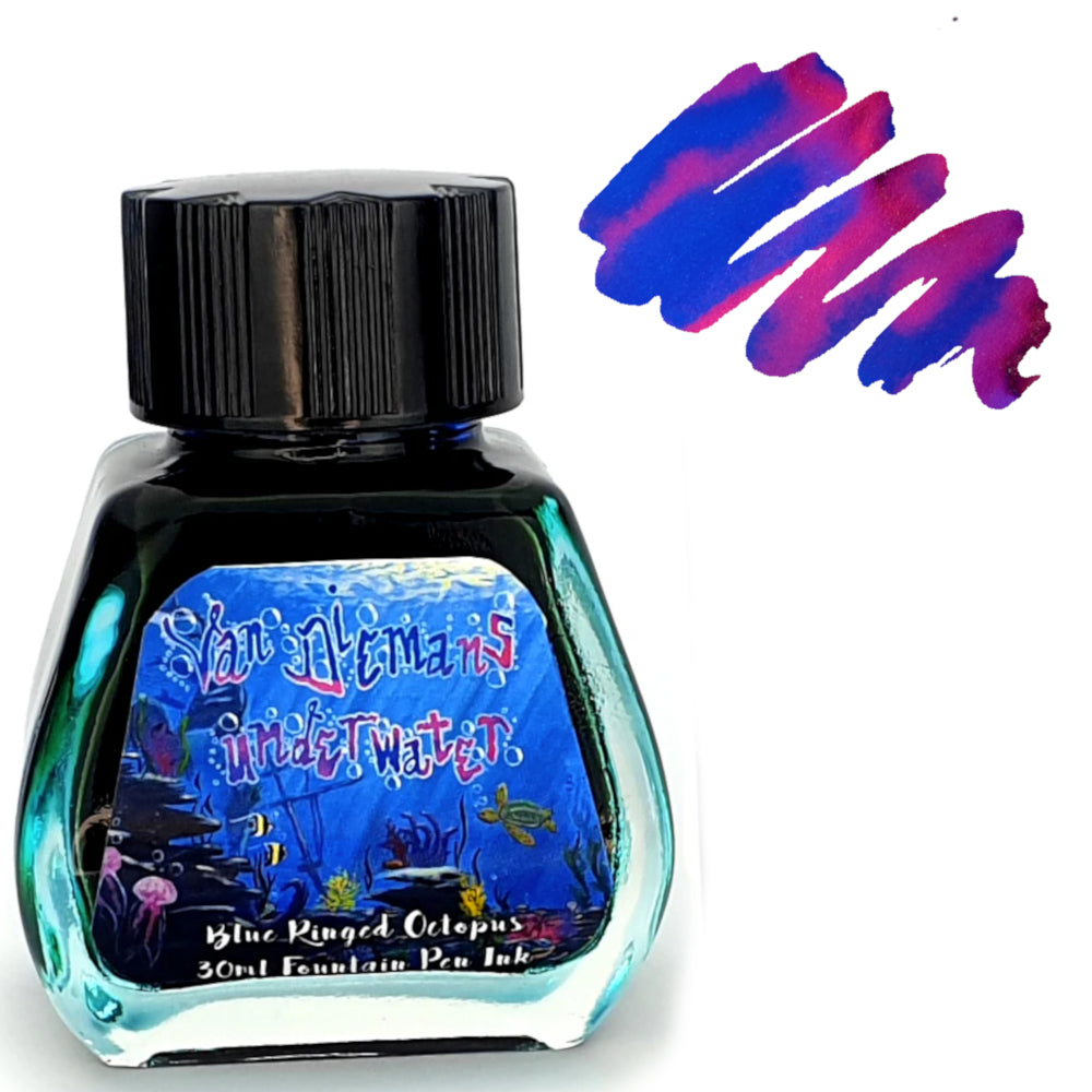 Van Dieman's Fountain Pen Ink - (Underwater) Blue Ringed Octopus — Pulp ...