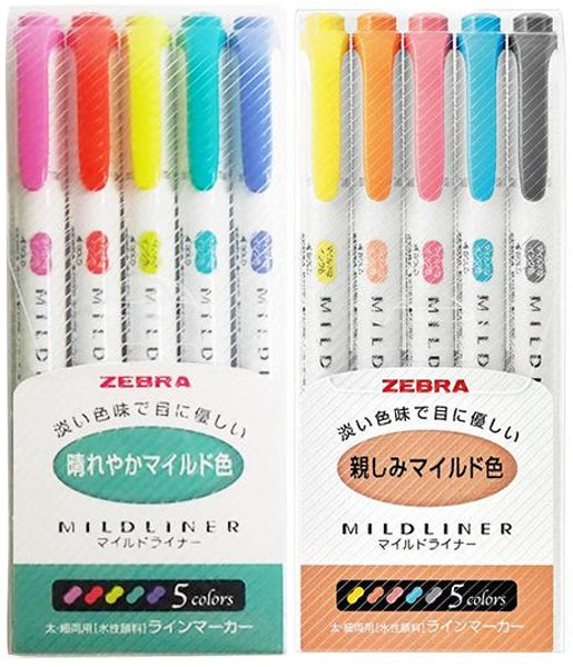Zebra Mildliner Highlighter New Set - 10pc — Pulp Addiction